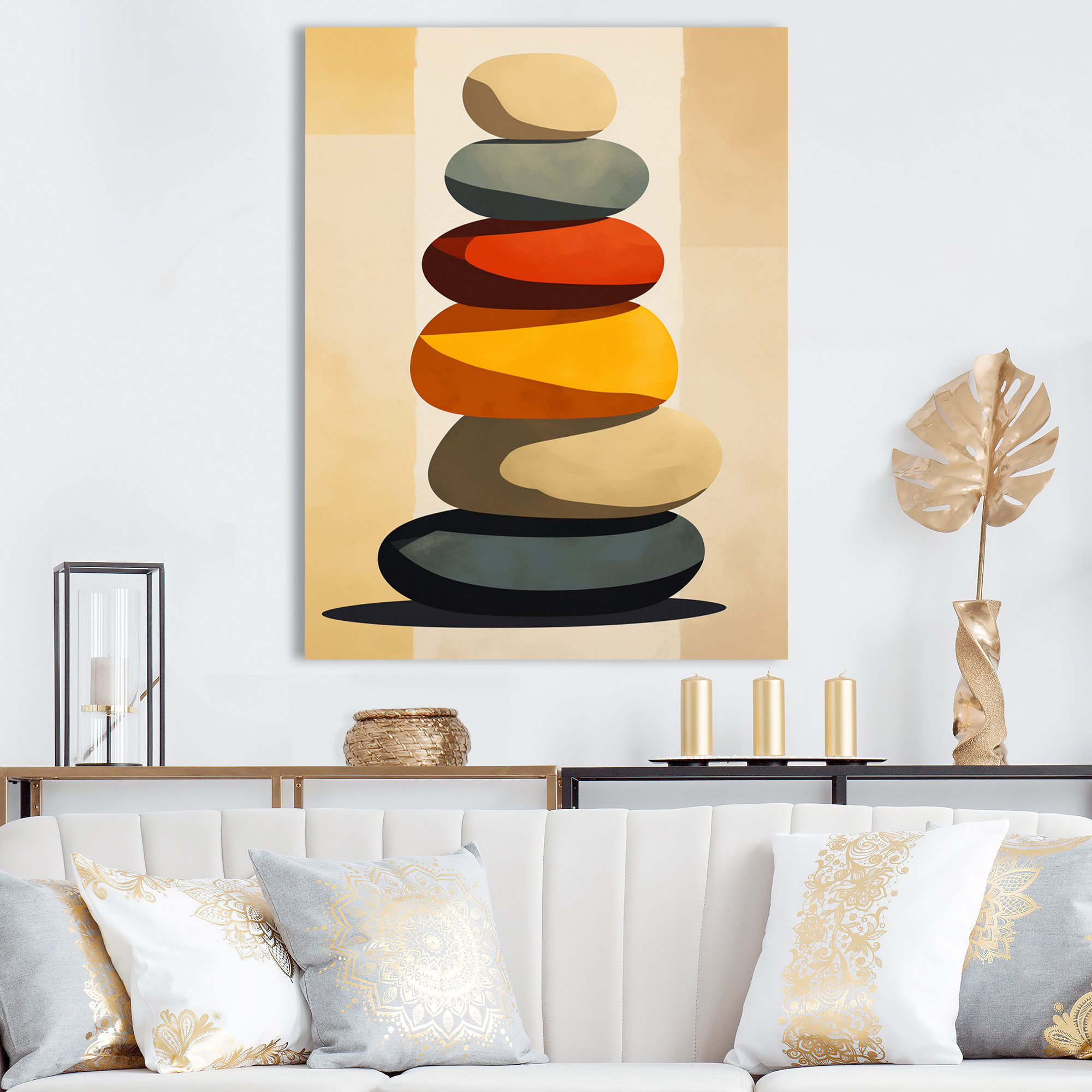 Ebern Designs Visual Tranquility Rock Balancing - Spiritual Stone Canvas Print - Wayfair Canada